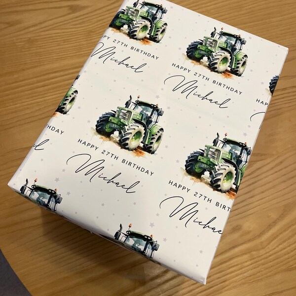 Personalised Happy Retirement Gift Wrap / Personalised Retirement ...