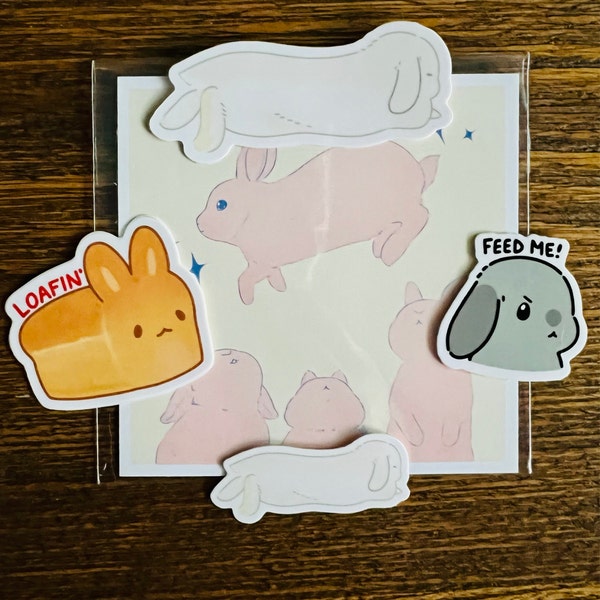 Lop Bunny Sploot Sticker, Waterproof Vinyl Sticker, Perfect for Water ...