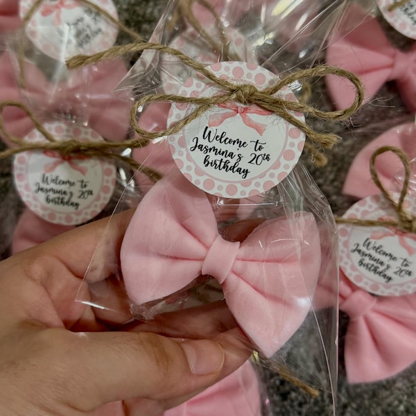 Pink Bow Soap Favors - Cute and Unique Girl Baby Shower Favors for ...