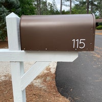 Custom Mailbox Address Numbers, Modern Door Numbers, Mailbox Decals ...