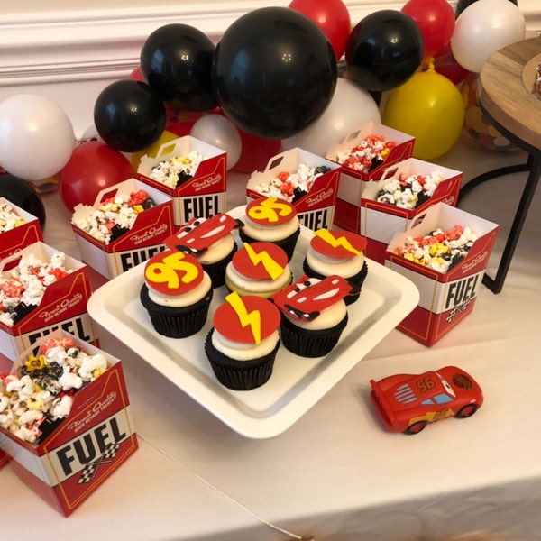 Fondant RED RACE CAR - Cupcake, and Cookie Toppers - 1 Dozen - Etsy