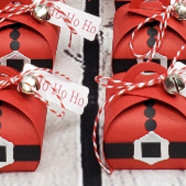 Santa Treat Boxes, Christmas Favor Boxes, Santa Favor Boxes, Santa Gift ...