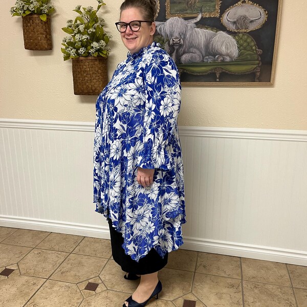 Luisalove30 ~ ROYAL Solid , “ellie” Shark~bite Hem Tunic, HONEYCOMB ...