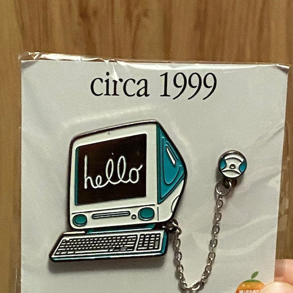 Apple Imac - Pick Your Color - Enamel Pin With Mouse on Chain - Etsy