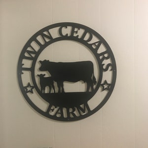 Cow Calf Metal Sign, Custom Cow/calf, Farmer Sign, Personalized ...