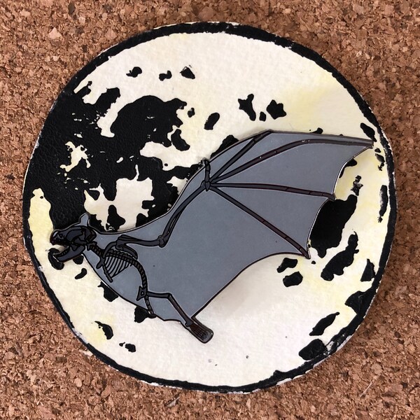 Bat Skeleton Enamel Pin: Glowing in the Dark, Animal Anatomy, Horror ...