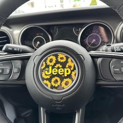 Chrome Grab Handle Jeep Emblem Sticker Decal, Wrangler JL Dash Glove ...