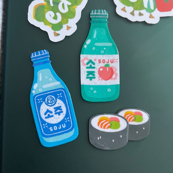 10 Korean Snacks Sticker Pack Water Resistant Laminated Die Cut Sticker ...