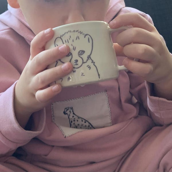 Mini Handmade Ceramic Bunny Mug, Bunny Art, Tiny Mug, Rabbit Mug ...