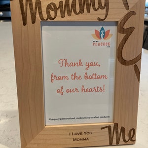 Mom Appreciation Picture Frame Personalized, Gift for Mom or Wife ...