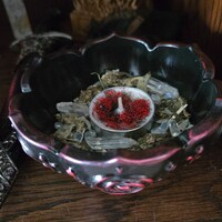 Witch Healing Spell Salt Bowl, Witchcraft Ritual, Offering Bowl, Altar ...