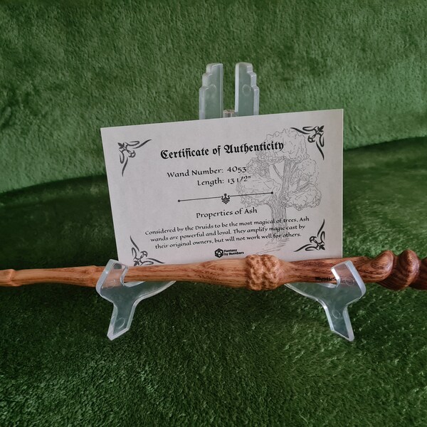Laser Cut Wand Stand With Engraving Black Walnut or Cherry Wood - Etsy