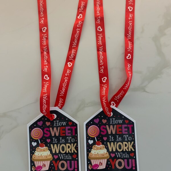 Valentine's Coworker Gift Tags: Editable Appreciation Labels (digital ...