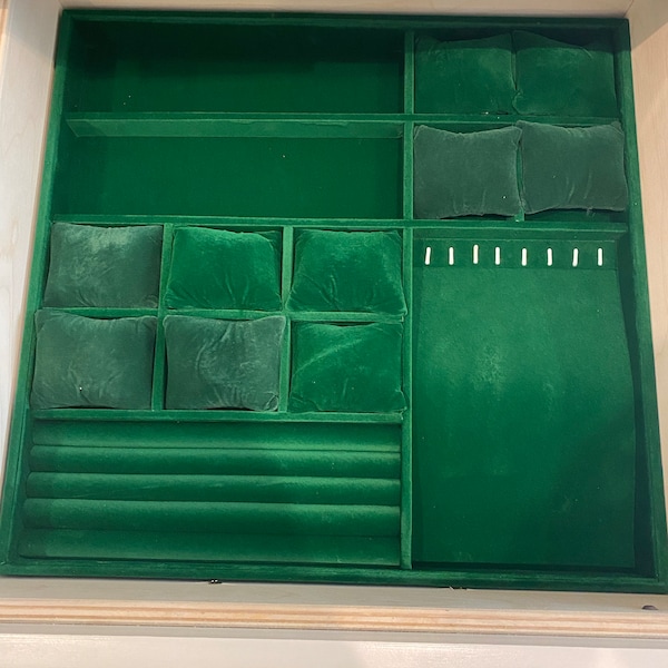 Custom Luxury Jewellery Boxjewelry Organizer Drawers Dress Drawer Velvet Tray Storage Box