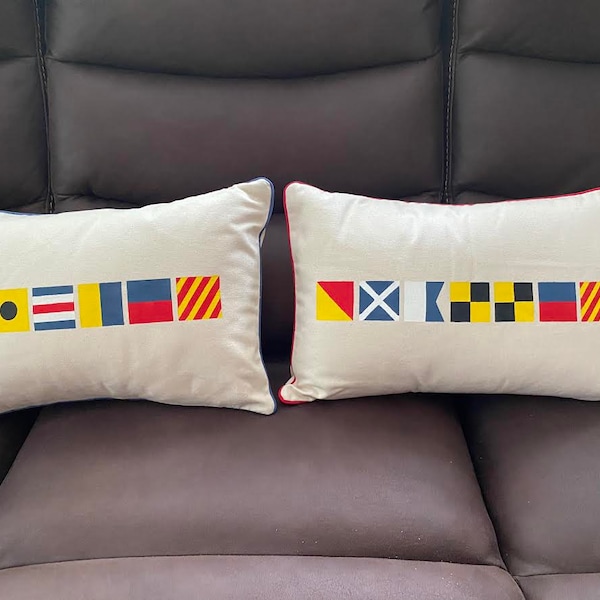 Custom Nautical Flag Pillow - Etsy