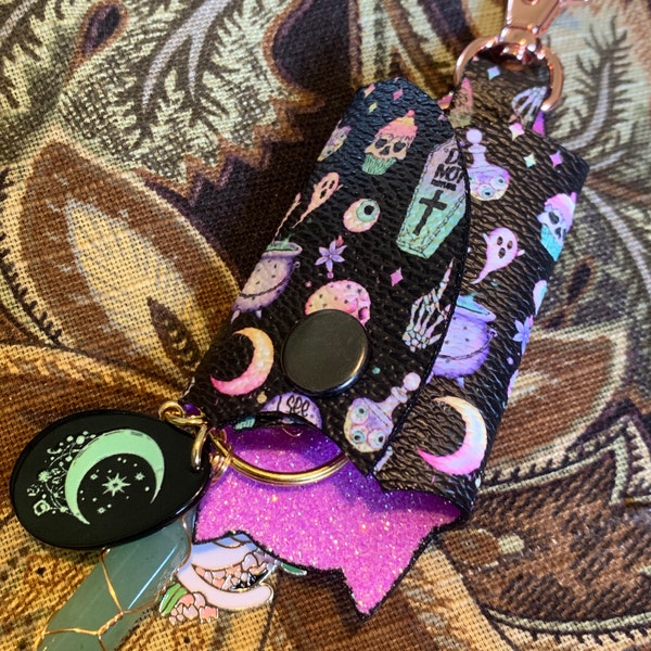 Bat Keychain, Halloween Key Fob, Bat Wing Accessory, Key Keeper, Spooky ...