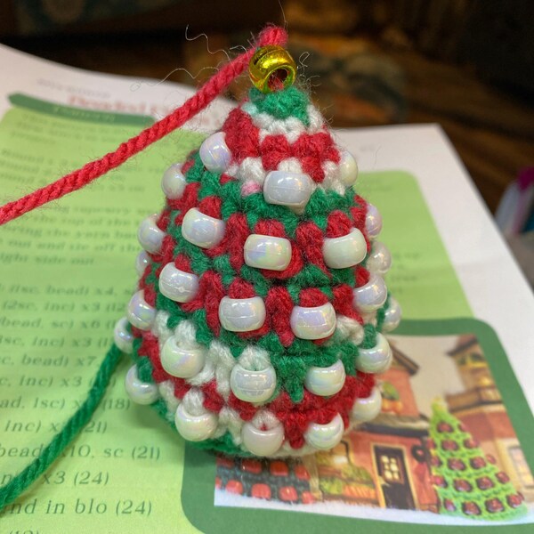 Beaded Fidget Christmas Tree Crochet Pattern, No-sew Crochet, Market ...
