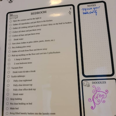 ADHD / Neurodivergent Cleaning Checklists for the Home - Etsy