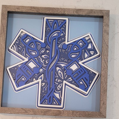 3D Mandala Law Enforcement Police Paper Cut File Digital Download SVG ...