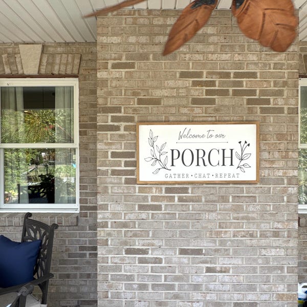 Welcome to Our Porch Sign, Wood Porch Sign, Porch Sign, Porch Decor ...