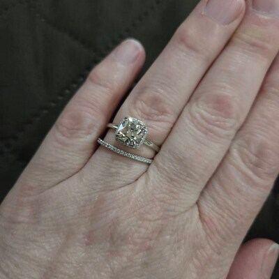 2 Carat Oval Lab Grown Hidden Halo Engagement Ring / Oval CVD Diamond ...