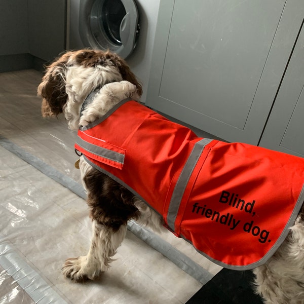 Personalised Dog High Vis Vest Coat Safety Reflective Pet Hi-vis Custom ...