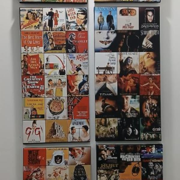 Movie Collage Wall Art Framed, Classic Movie or TV Show Canvas Poster ...