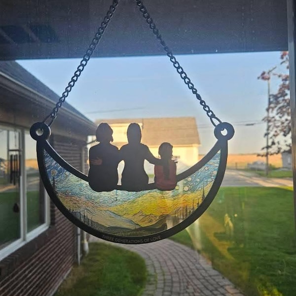 Personalized Mother & Daughter Suncatcher, Mother's Day Gift, Custom ...