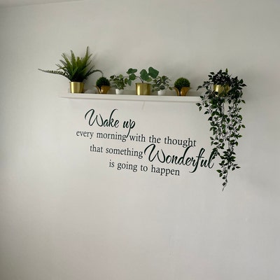 Bedroom 'wake Up' Wall Art Quote, Modern Transfer, PVC Decal, Room ...