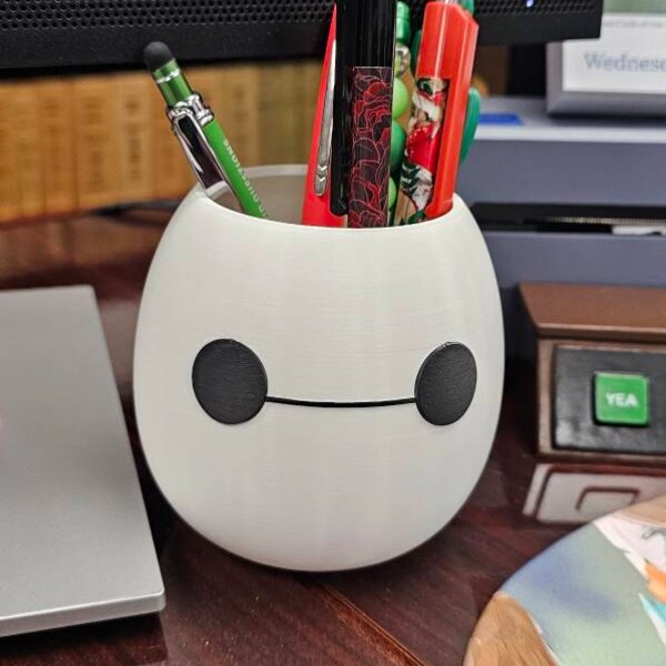 Baymax Planter: 3D Printed Big Hero 6 Desk Organizer - Etsy