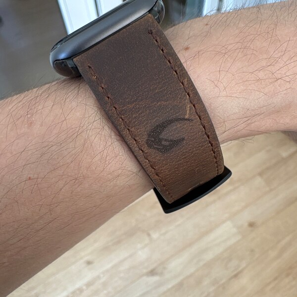 Personalised Leather Apple Watch Strap 38mm 40mm 41mm 42mm 44mm 45mm ...
