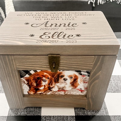 Personalized Pet Memory Box / Urn With Name and Quote or Poem - Etsy