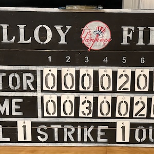 Custom GOLF Rustic Vintage Sports Scoreboard - Etsy