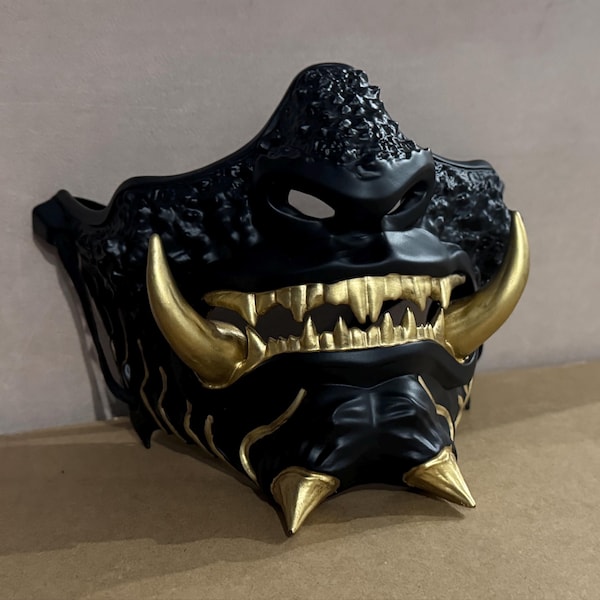 Ghost of Tsushima Oni Half Mask Hannya Menpo Samurai Armor Japan Sakai ...
