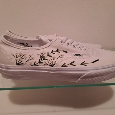 Custom Embroidered Vans Shoes by Hand to Order, Personalized Embroidery ...