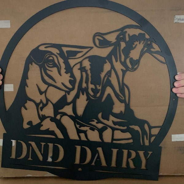 Custom Goats on a Fence – Metal Goats Sign - Etsy