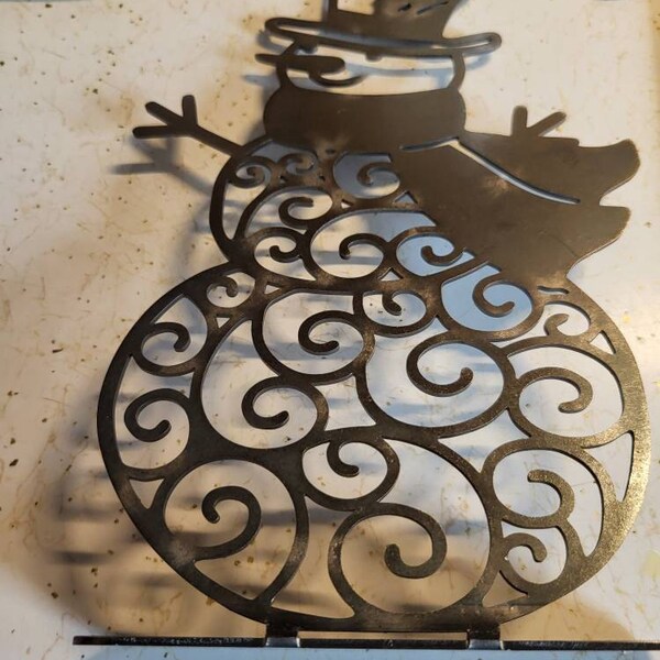 Snowman Metal Decor - Etsy