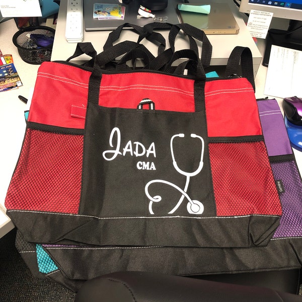 Custom Medical Assistant Bag, Personalized CMA Bag With Zipper, Utility ...