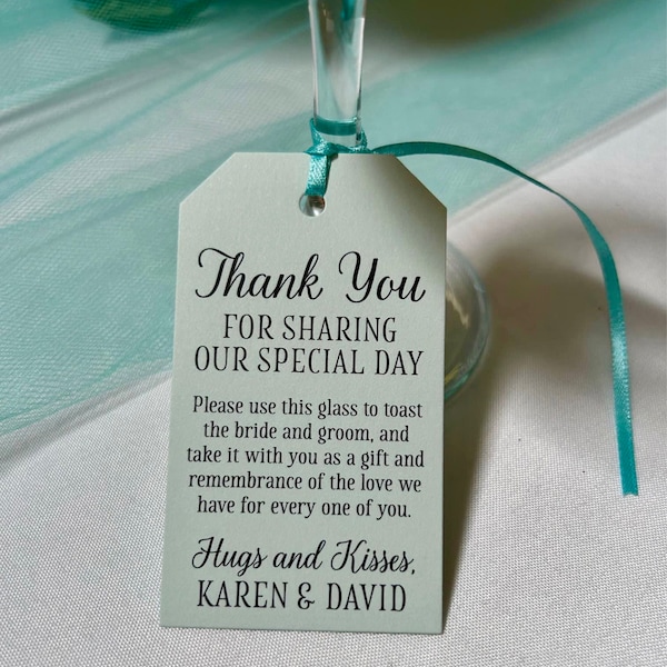 Printable OR Printed Wedding Favor Tags With Custom Colors and Fonts ...