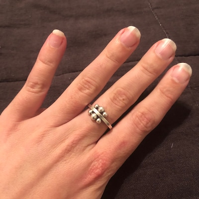 Perfect Everyday Silver Ring, Minimalist Design of Silver Bubbles ...