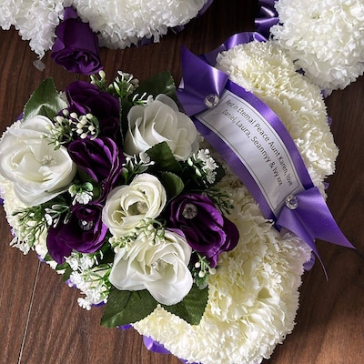BROTHER Artificial Silk Funeral Tribute Any 7 Letter Name Flower Wreath ...