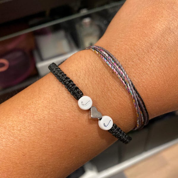 Waterproof Waxed Cord Macrame Friendship Bracelet, Choose Your 2 Colour ...