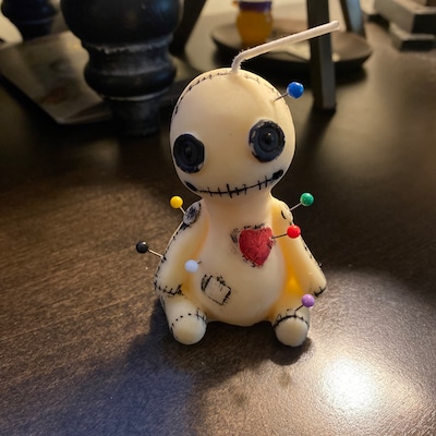 Voodoo Doll Candle, Halloween Candle, Cute and Creepy Candle, Voodoo ...