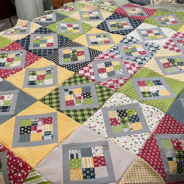 DIGITAL Pattern: 9 Patch Pivot (fat Quarter Quilt) - Etsy