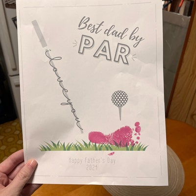 Printable Father's Day Golf Footprint Craft Father's Day Golf Gift ...