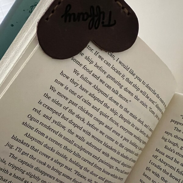 Personalized Premium Leather Heart Bookmark,custom Bookmark, Leather ...