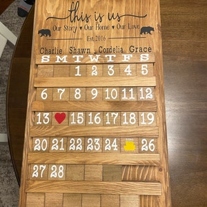 Personalized Calendar Tiles - Etsy