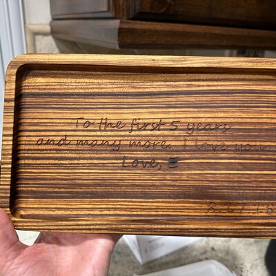 Personalized Wooden Catchall Tray EDC Desk Organizer Custom - Etsy