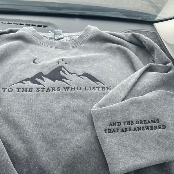 OFFICIALLY LICENSED ACOTAR Embroidered Sweatshirt Stars Acotar Merch ...