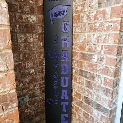 Personalized Graduation Sign With Carved Designs - Etsy